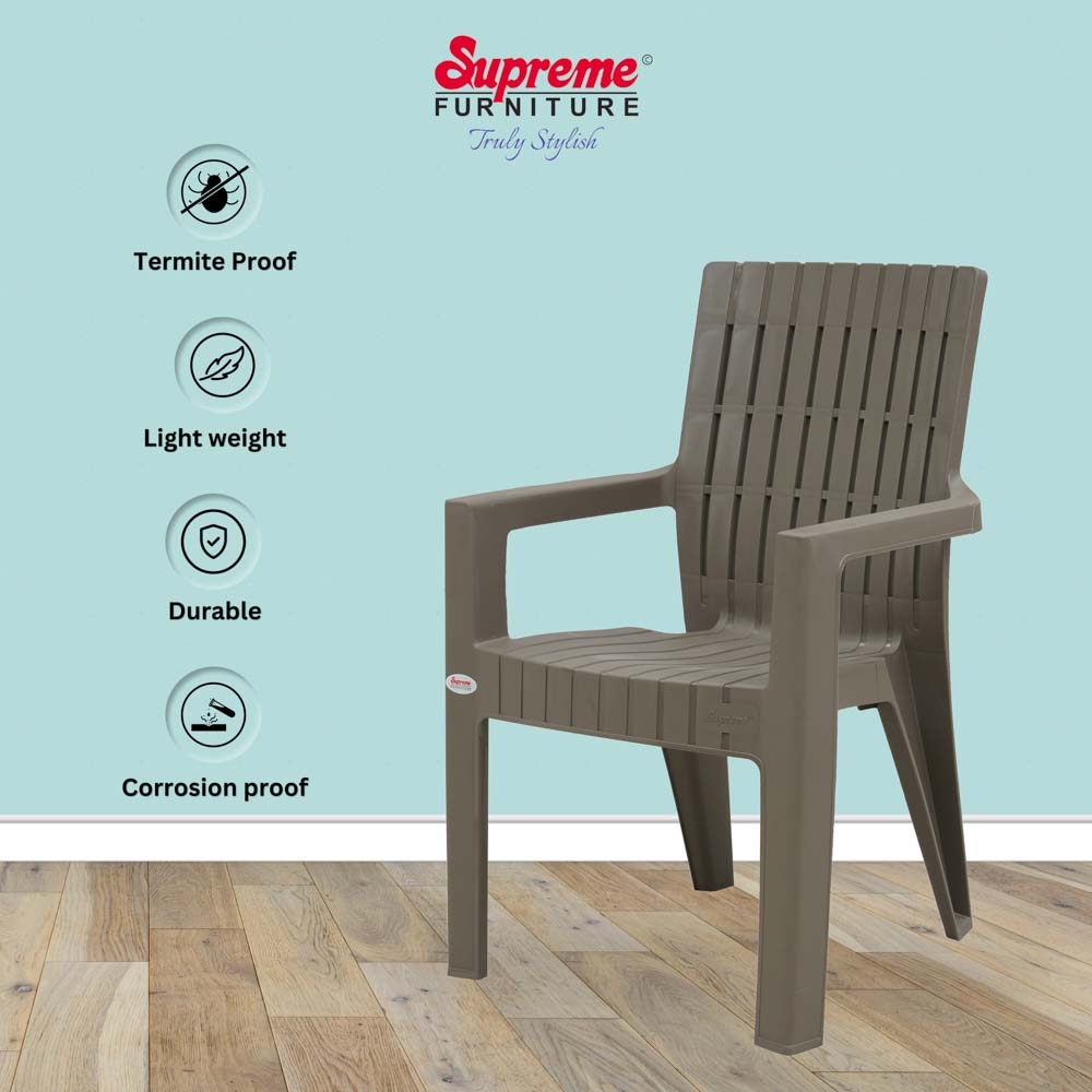 Supreme Olympia Plastic With-Arm Chair – Supreme Furniture