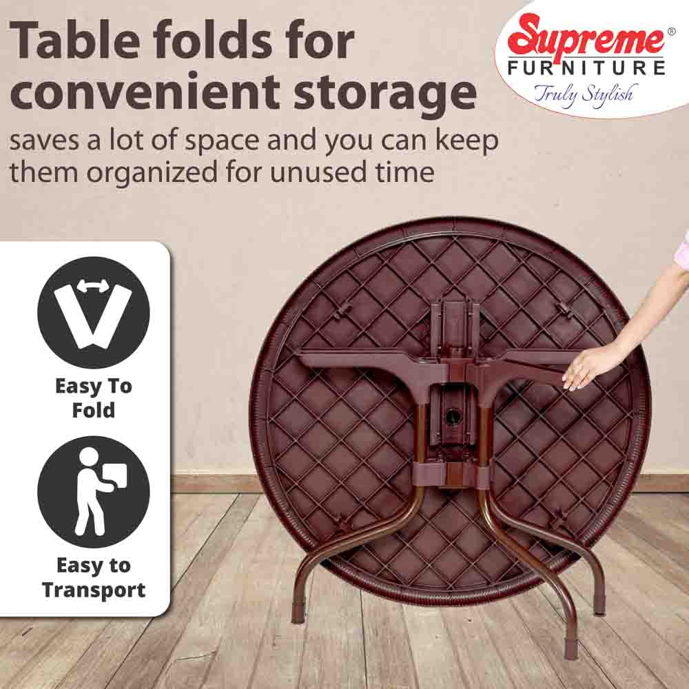 Supreme Cherry Plastic Dining Table – Supreme Furniture