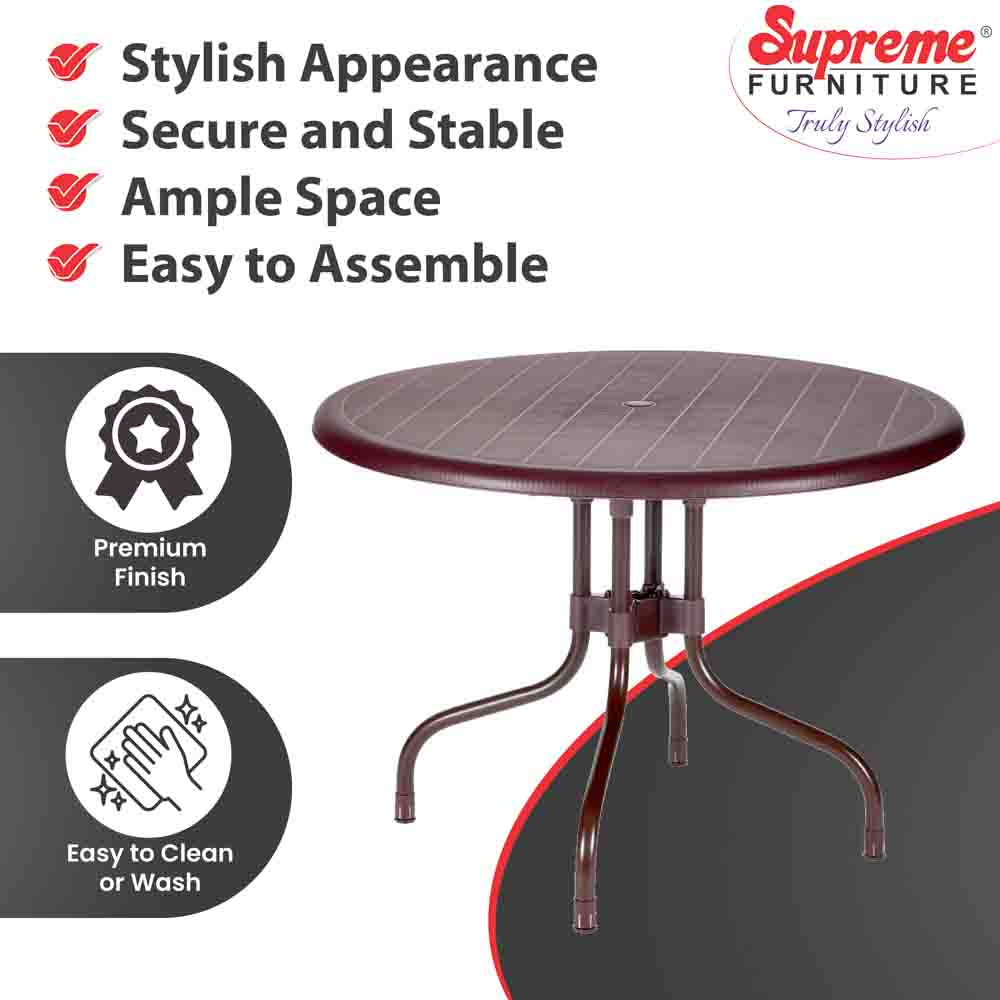 Supreme Cherry Plastic Dining Table – Supreme Furniture