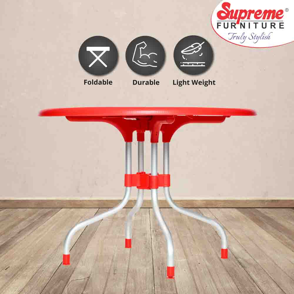 Supreme Cherry Plastic Dining Table – Supreme Furniture