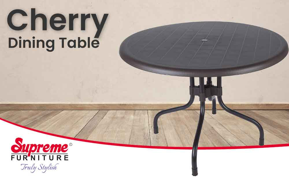 Supreme Cherry Plastic Dining Table – Supreme Furniture