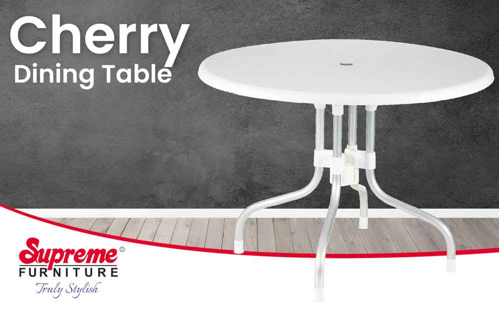 Supreme Cherry Plastic Dining Table – Supreme Furniture