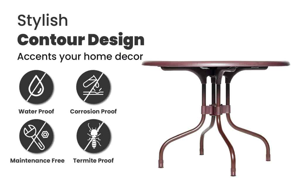 Supreme Cherry Plastic Dining Table – Supreme Furniture