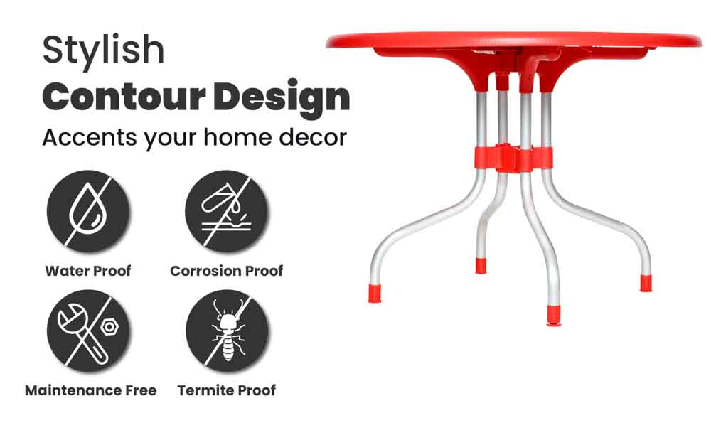 Supreme Cherry Plastic Dining Table – Supreme Furniture
