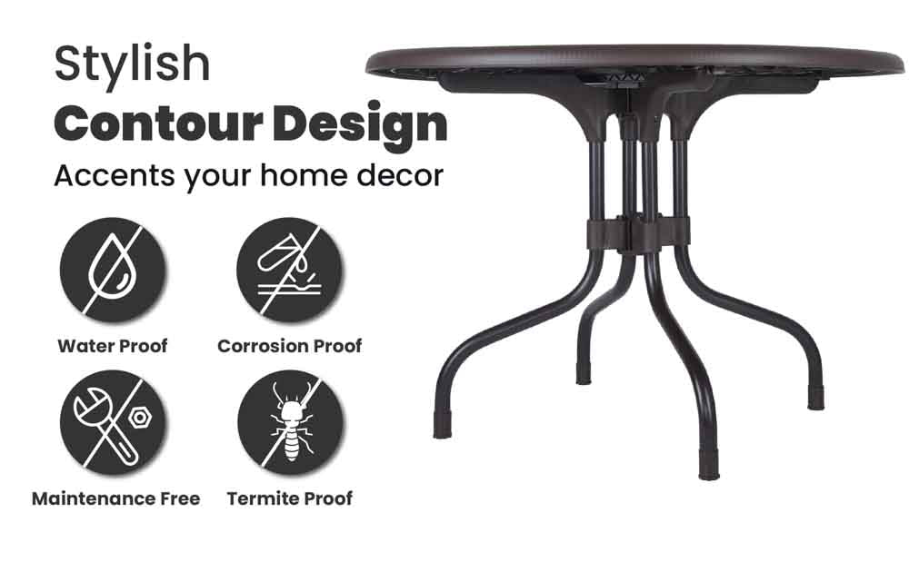 Supreme Cherry Plastic Dining Table – Supreme Furniture