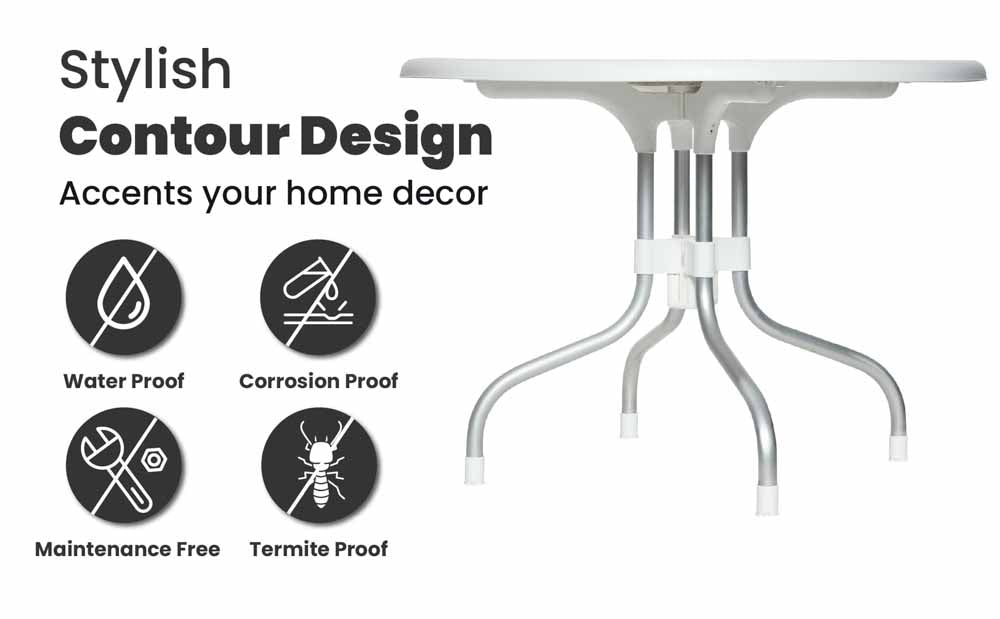 Supreme Cherry Plastic Dining Table – Supreme Furniture