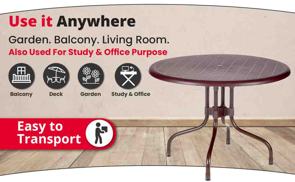 Supreme Cherry Plastic Dining Table – Supreme Furniture