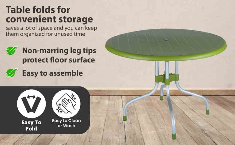 Supreme Cherry Plastic Dining Table – Supreme Furniture