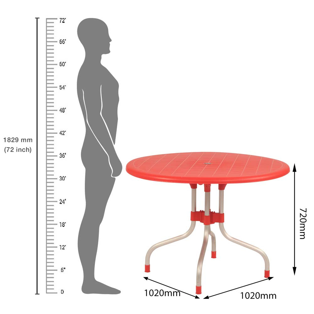 Supreme Cherry Plastic Dining Table – Supreme Furniture